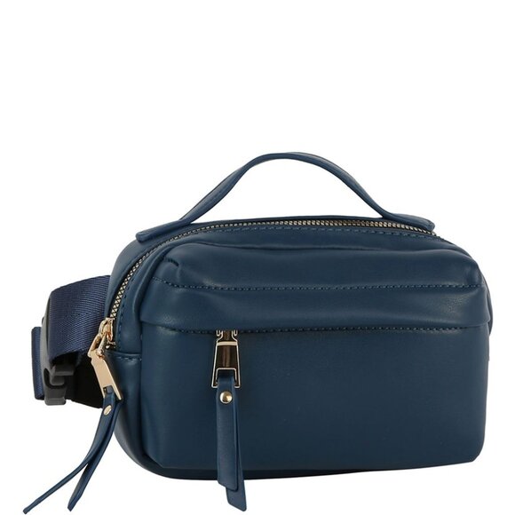 Diona J | Bags | Diona J Vegan Leather Smooth Handle Zipper Fanny Pack ...